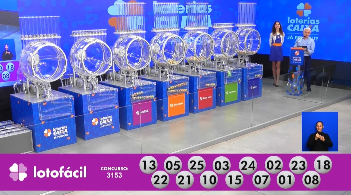 Confira o resultado da Lotofácil desta sexta-feira (12), concurso 3153