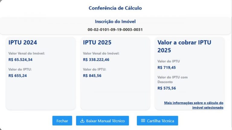 População poderá consultar como foi feito o cálculo do IPTU; veja como ...